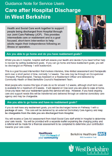 Adult Social Care - Information Leaflets - West Berkshire Council
